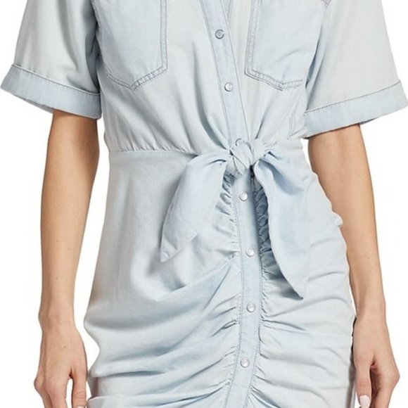 Veronica Beard | Dresses | New Veronica Beard Hensley Ruched Chambray ...